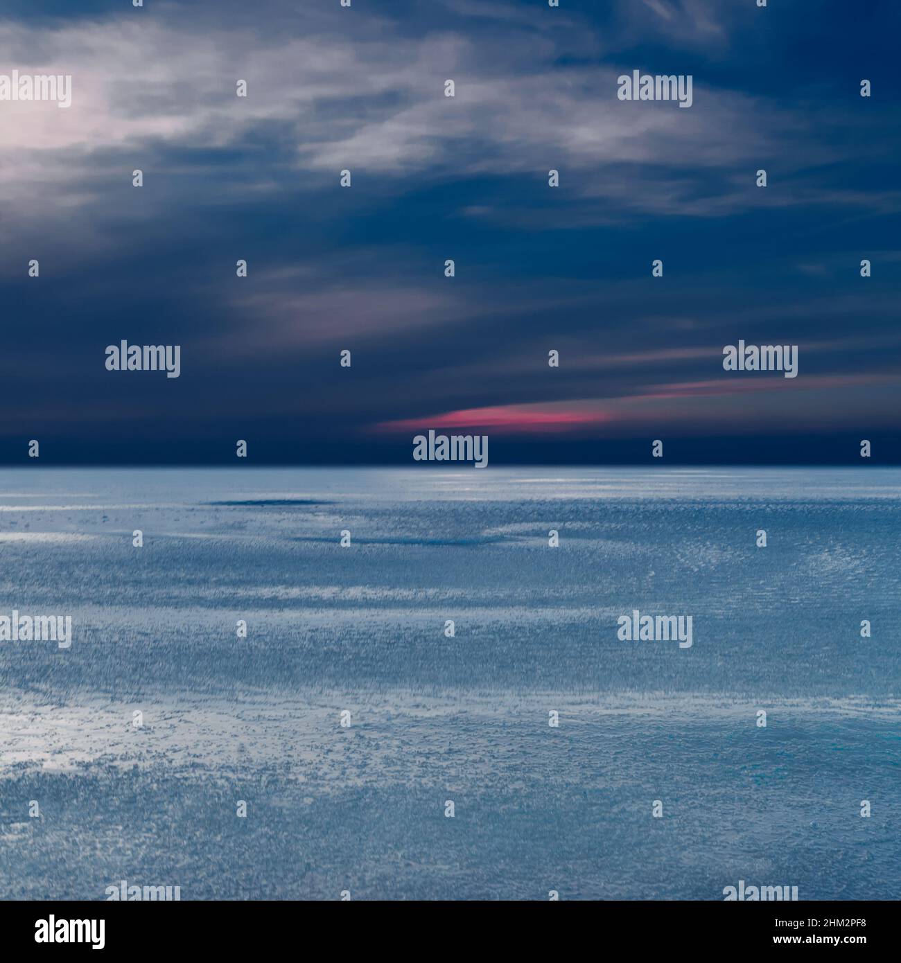 Winter sunset at the coast of Baltic Sea, Lithuania Stock Photo - Alamy