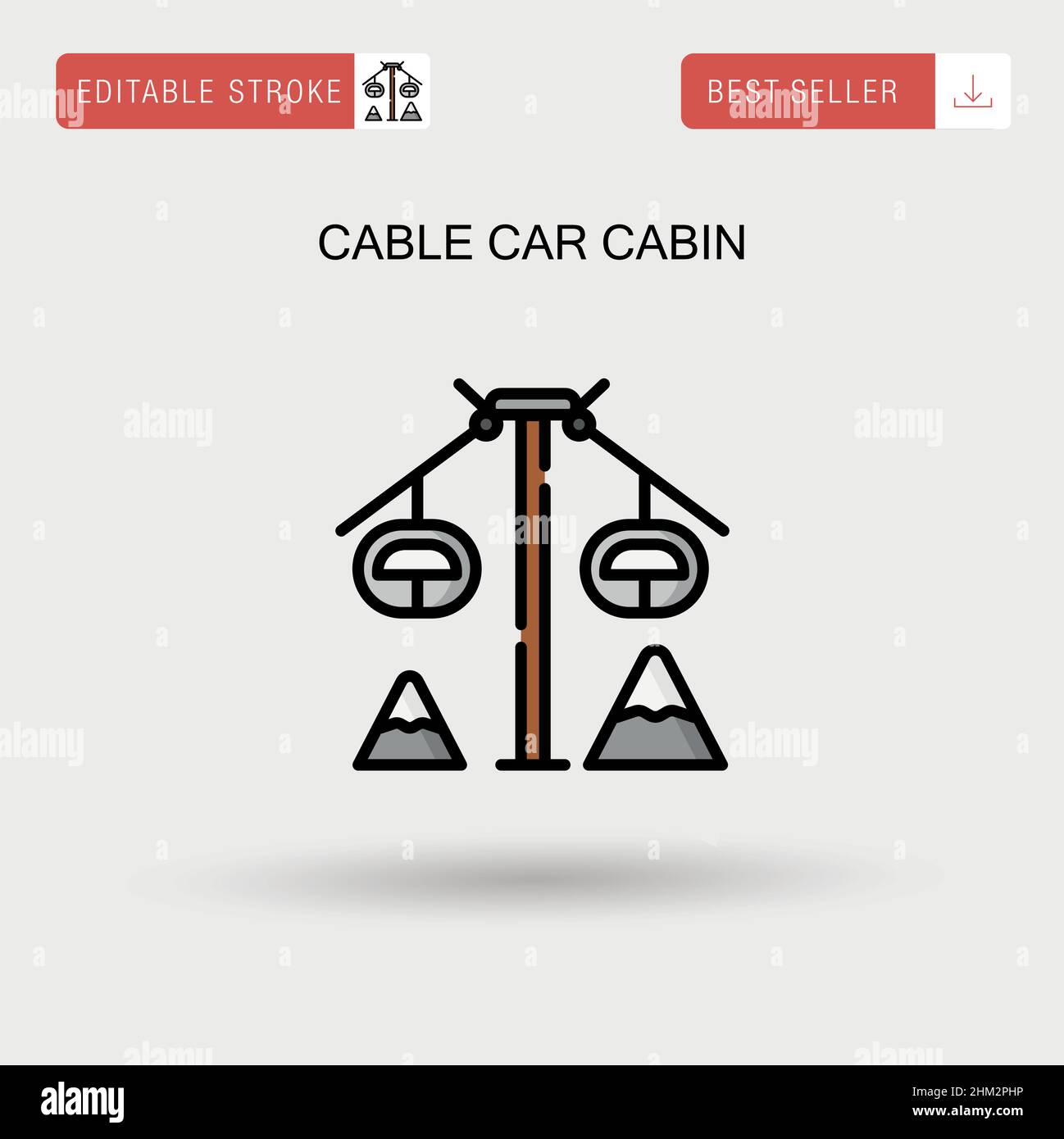 Winter banner cable car Stock Vector Images - Alamy
