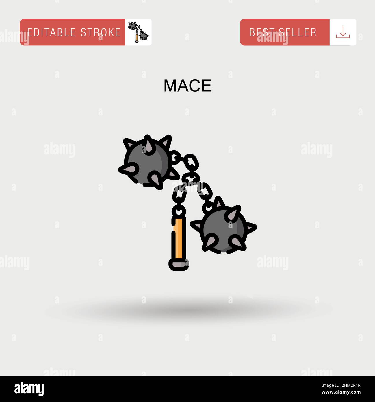 Mace Simple vector icon Stock Vector Image & Art - Alamy