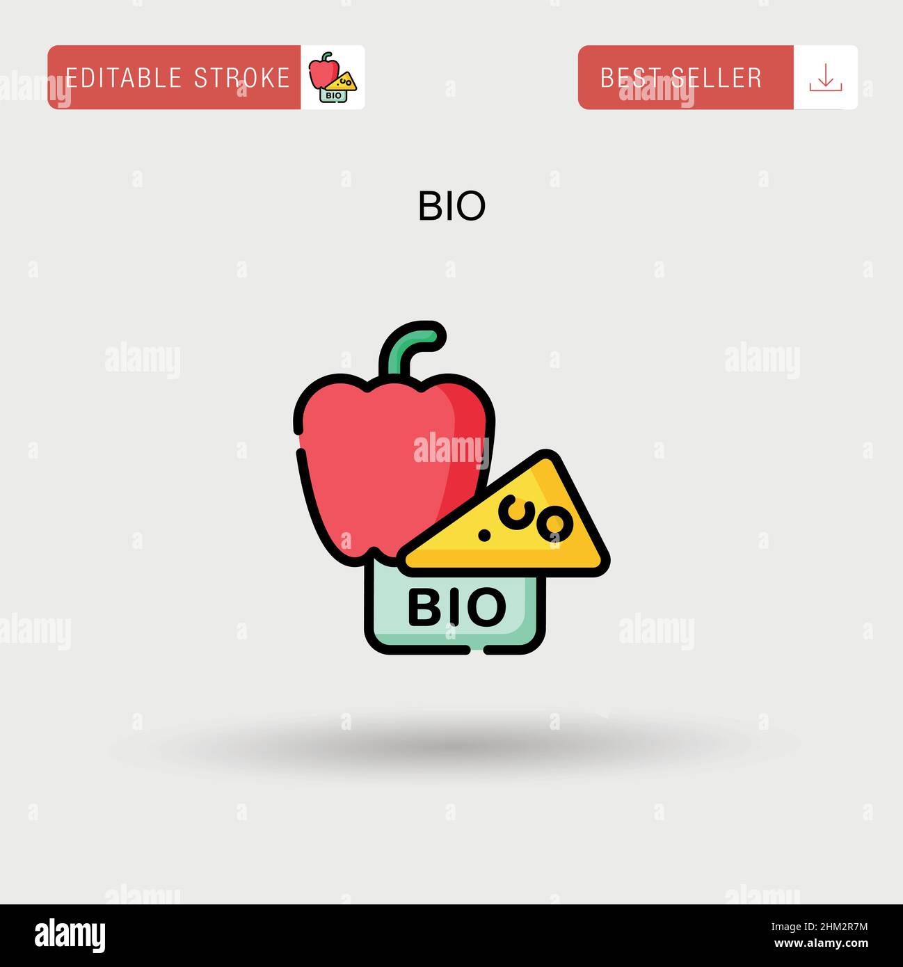 Bio Simple vector icon Stock Vector Image & Art - Alamy