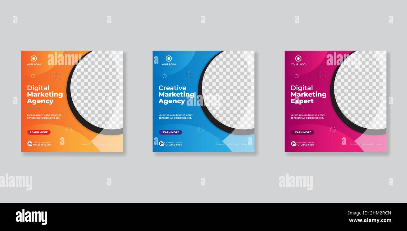 Digital business marketing social media post template Stock Vector ...