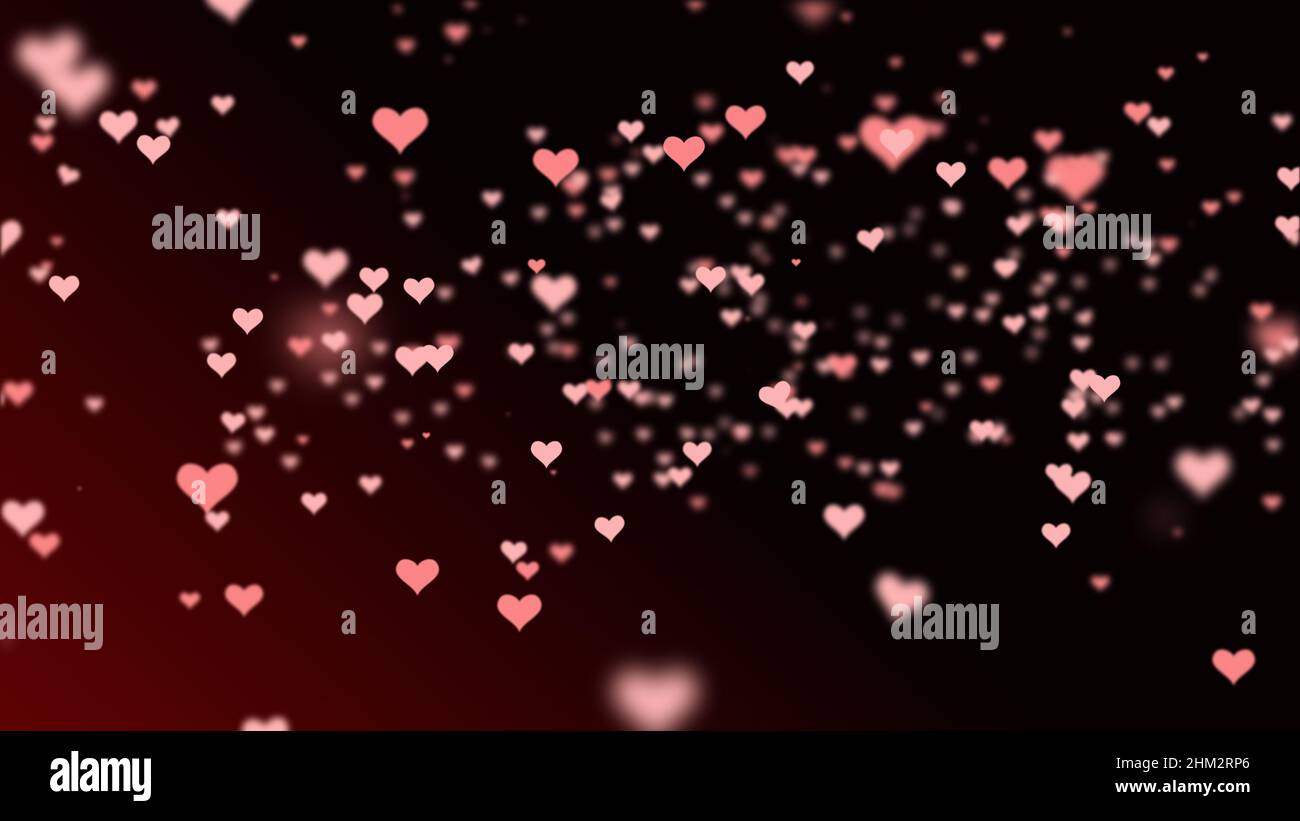 Moving Flying Hearts for Valentine's Day Stock Photo - Alamy