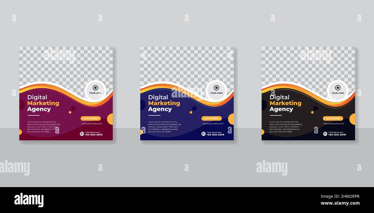 Digital business marketing social media post template Stock Vector ...