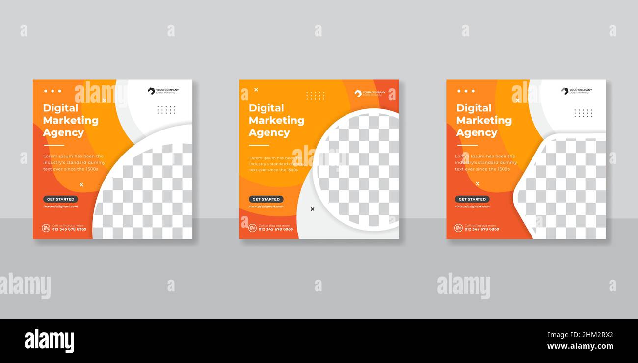 Digital business marketing social media post template Stock Vector ...