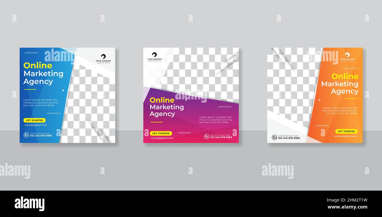 Digital business marketing social media post template Stock Vector ...