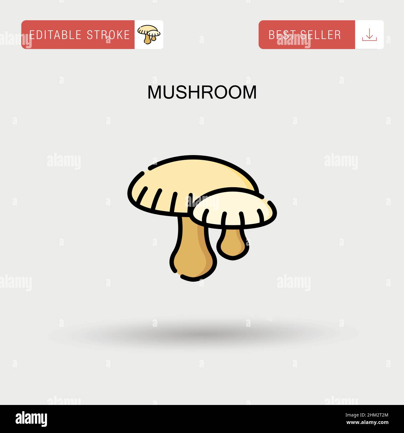 Mushroom Simple vector icon Stock Vector Image & Art - Alamy