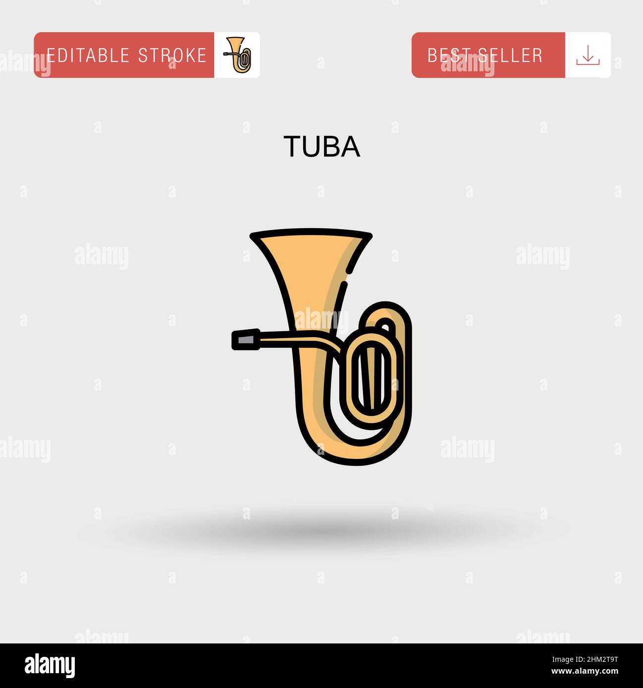 White tuba Stock Vector Images - Alamy