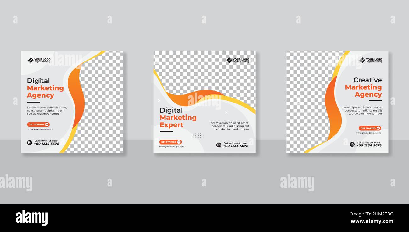 Digital business marketing social media post template Stock Vector ...