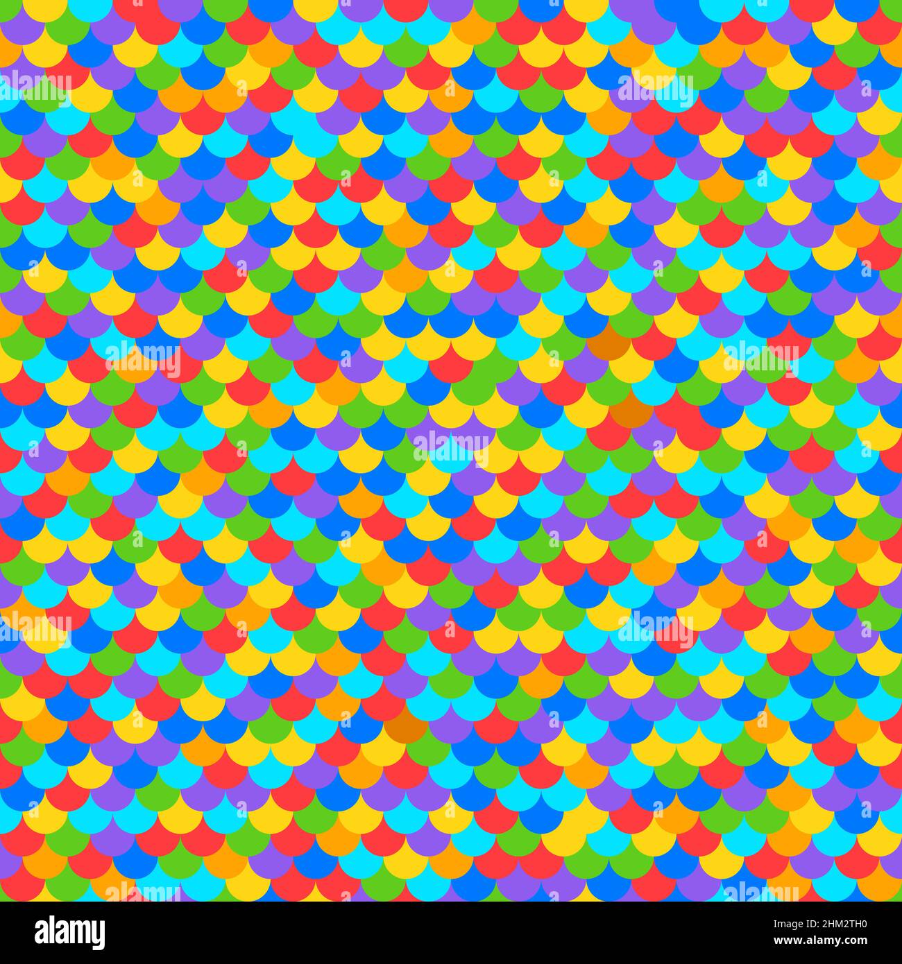 Mermaid, fish, dragon rainbow marine scale seamless pattern background ...