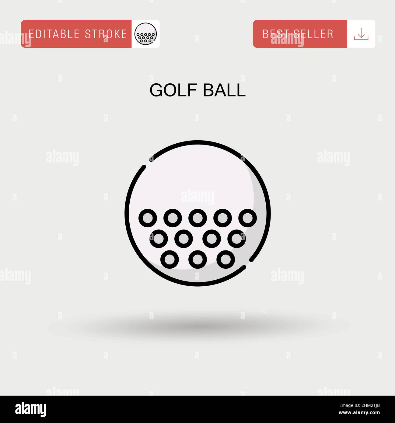 Golf ball Simple vector icon Stock Vector Image & Art - Alamy