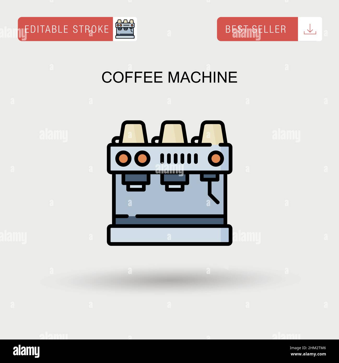 Professional coffee machine making espresso Stock Vector Images - Alamy