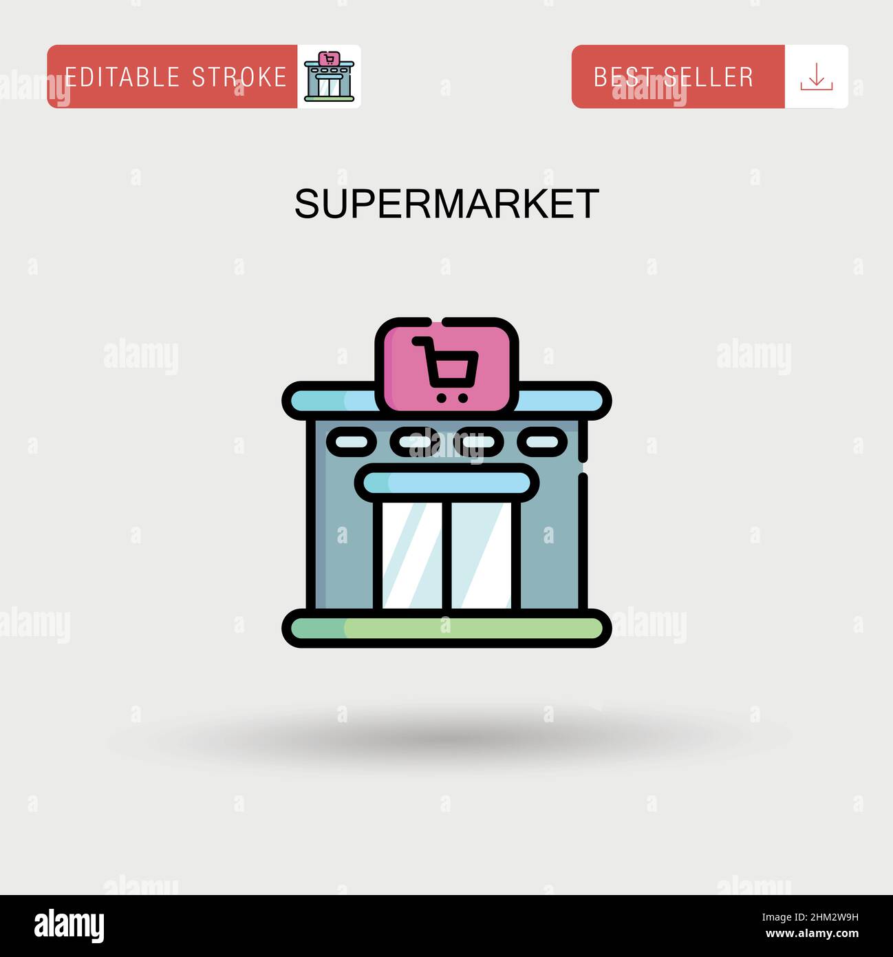Supermarket Simple vector icon Stock Vector Image & Art - Alamy