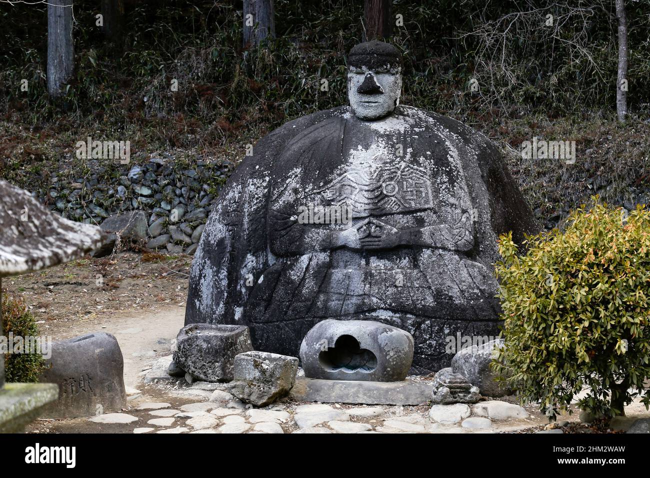 suwa, nagano, japan, 2022/06/02 , Manji Stone Buddha (Manji no ...