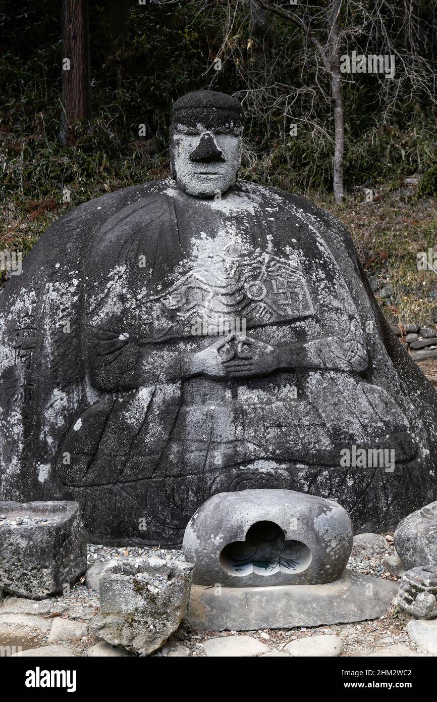 suwa, nagano, japan, 2022/06/02 , Manji Stone Buddha (Manji no ...