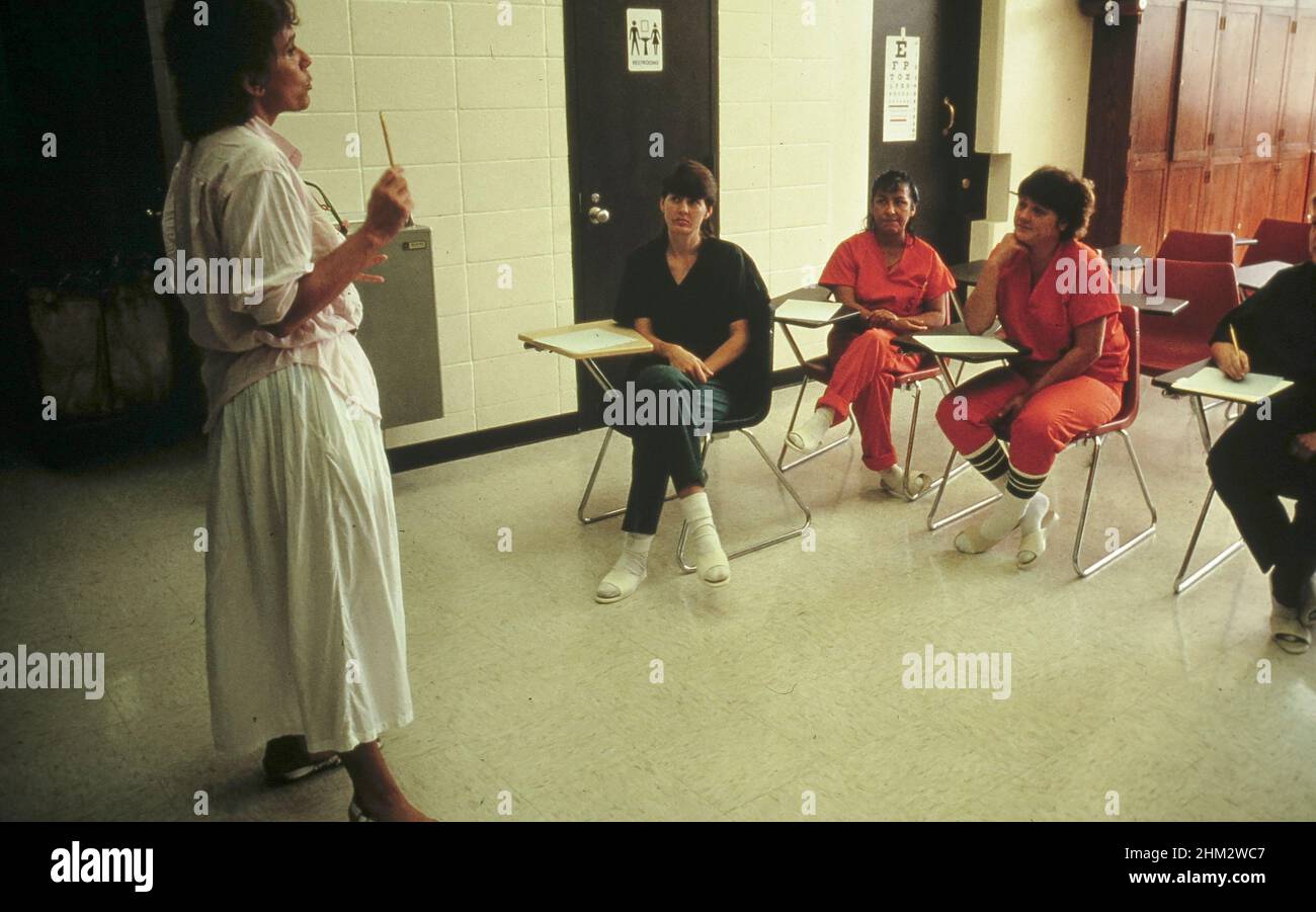 Female inmates in classroom hi-res stock photography and images - Alamy