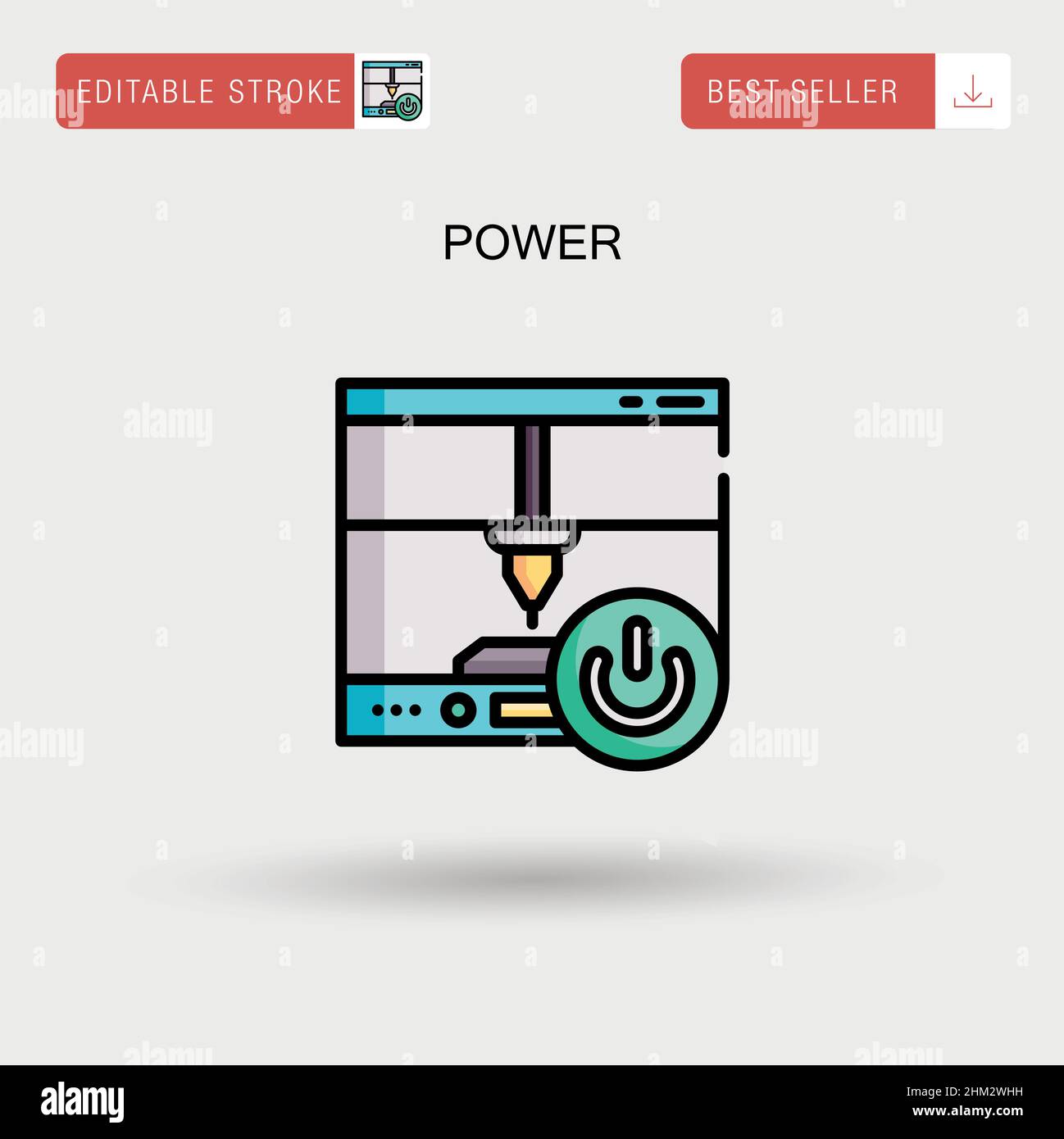 Power Simple vector icon Stock Vector Image & Art - Alamy