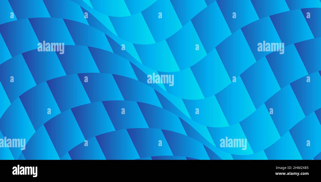 Blue checkered wave design abstract background Stock Vector Image & Art ...