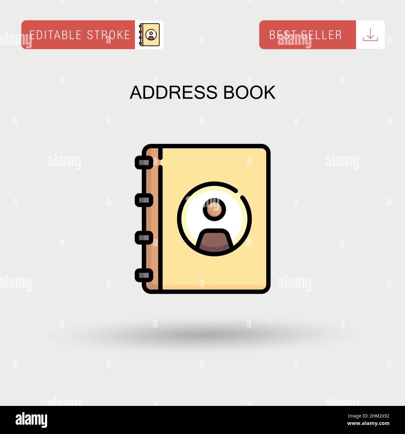 Address book Simple vector icon Stock Vector Image & Art - Alamy