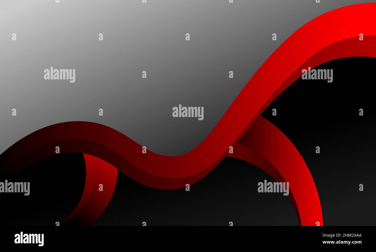 Abstract red line wave design wrapped in black and gray background ... Abstract red line wave design wrapped in black and gray background ...