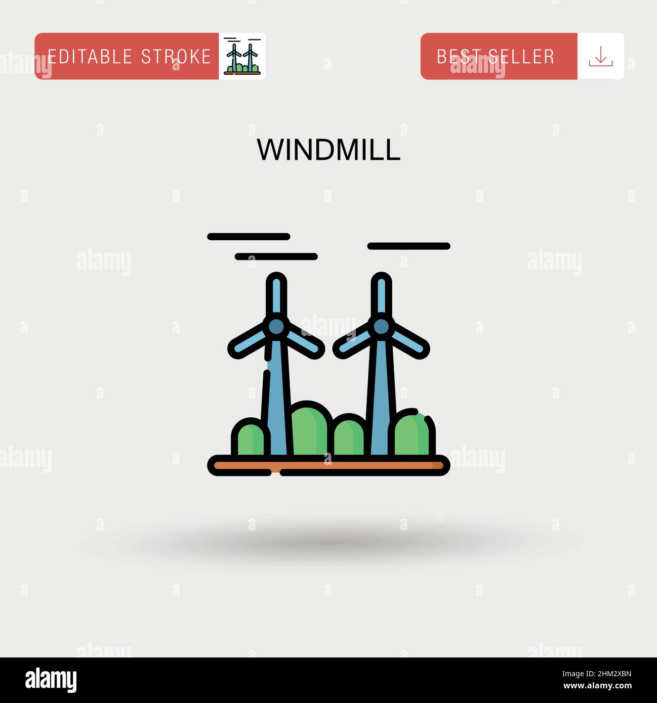 Windmills and agriculture Stock Vector Images - Alamy