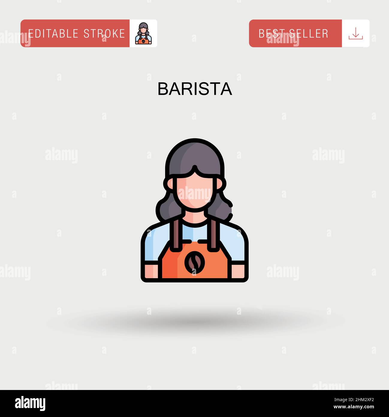 Barista man making coffee latte Stock Vector Images - Alamy