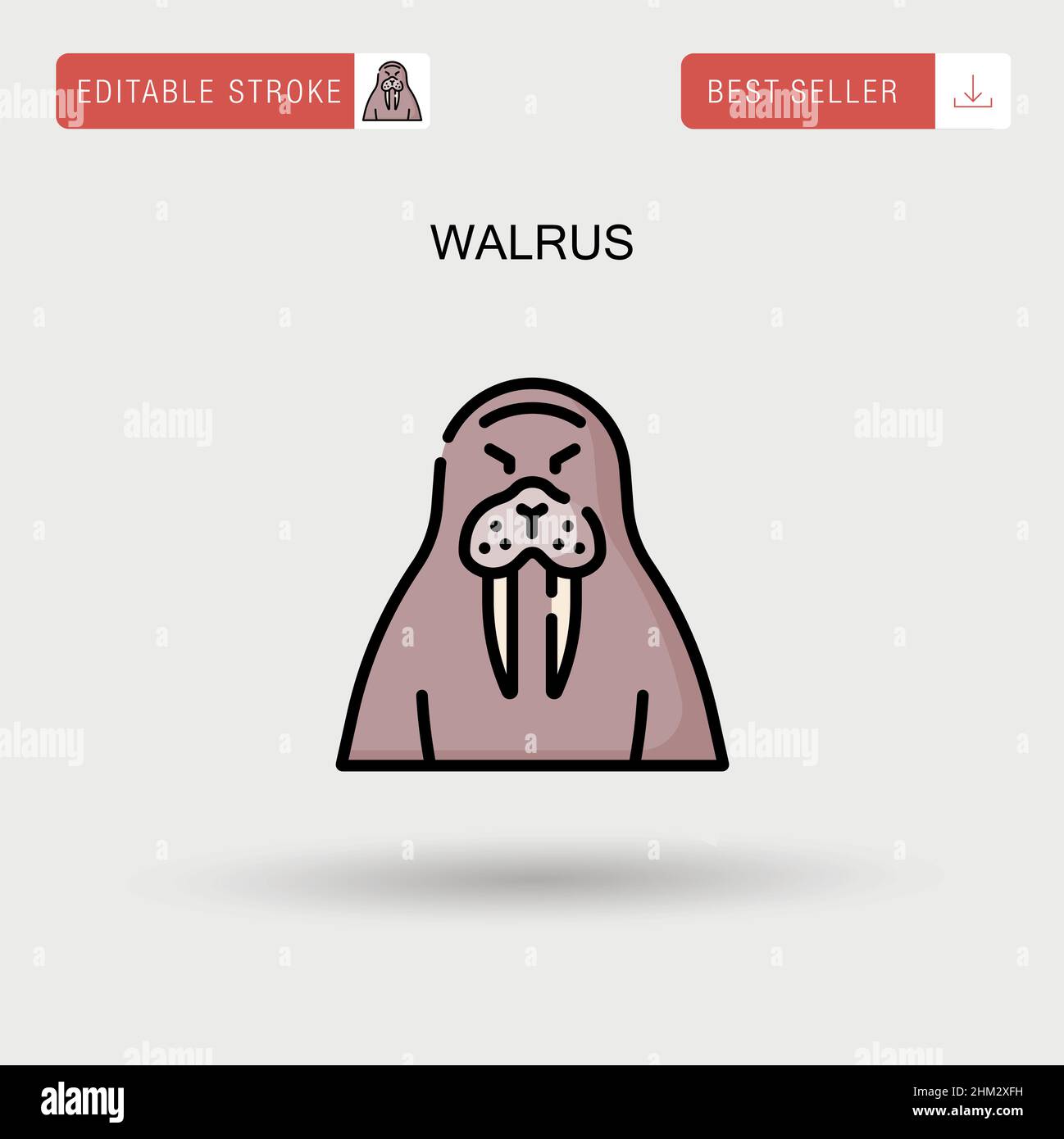 Walruses swimming Stock Vector Images - Alamy
