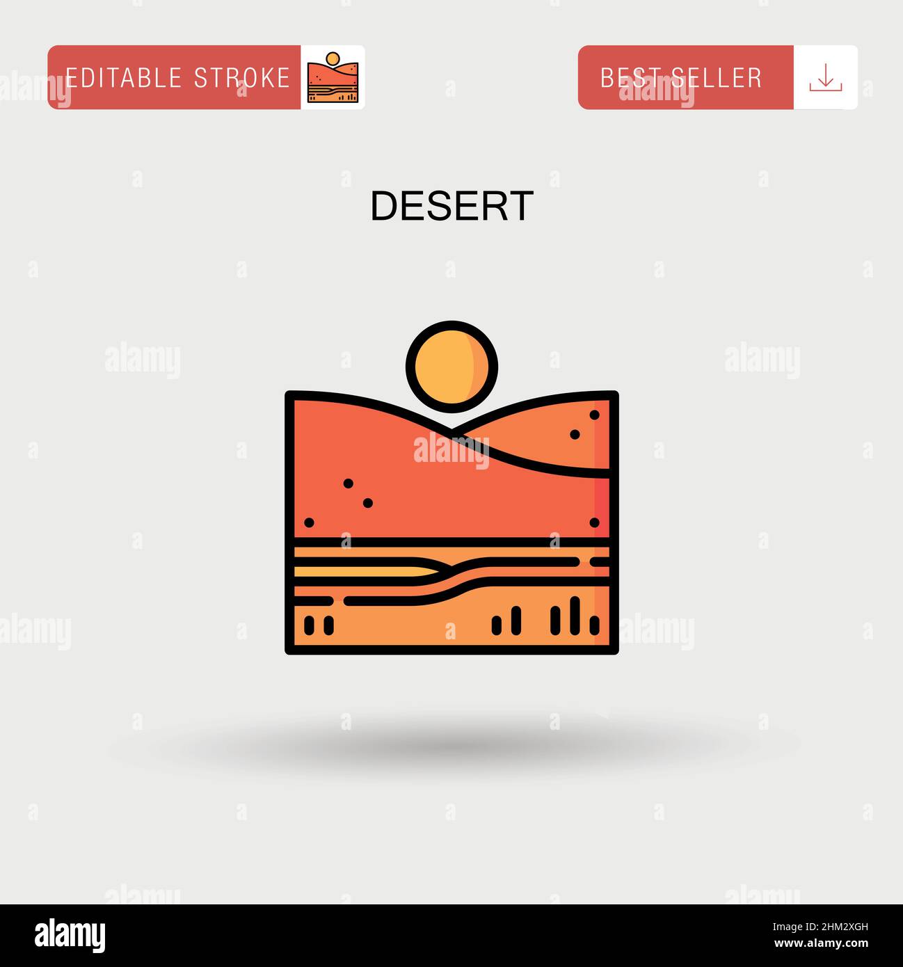 Desert Simple vector icon Stock Vector Image & Art - Alamy
