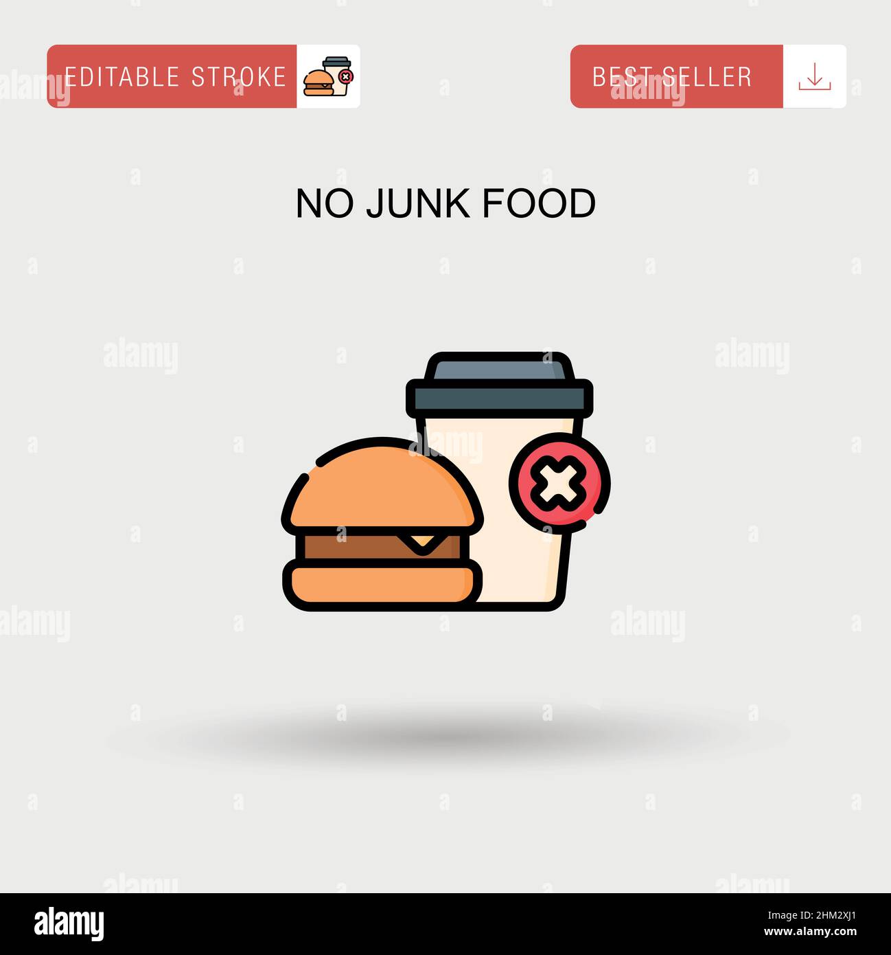 No junk food sign hi-res stock photography and images - Alamy