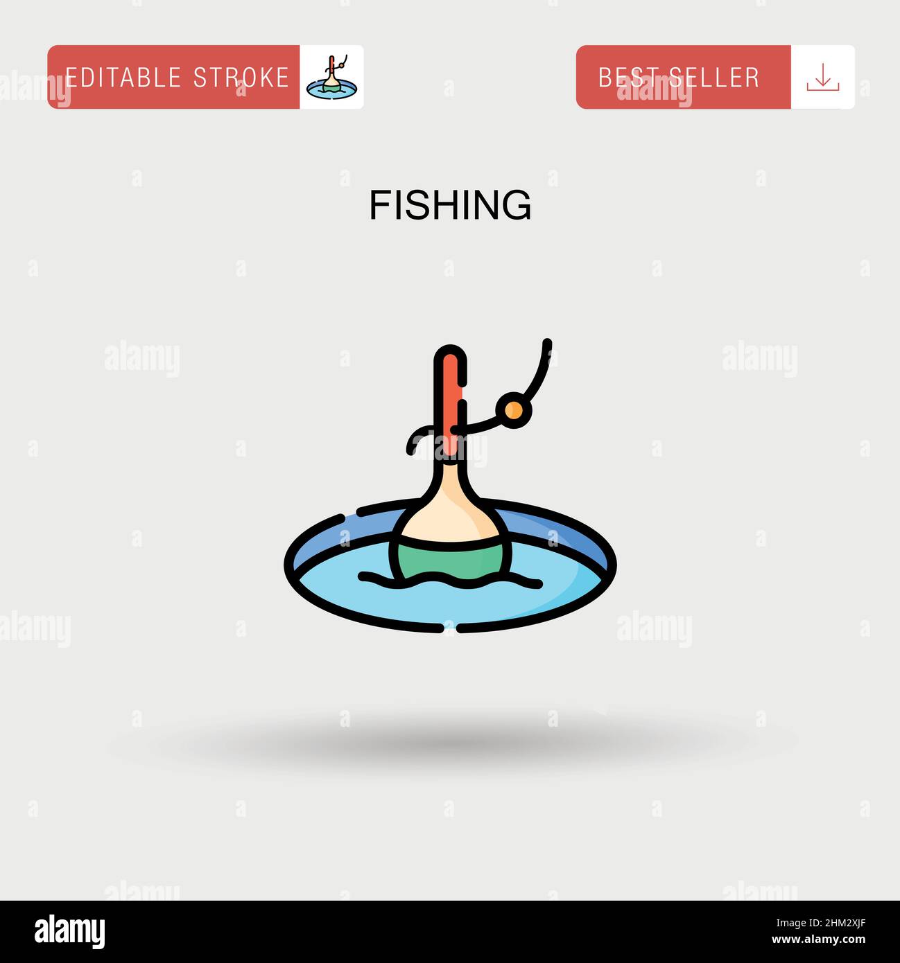 Fishing Simple vector icon Stock Vector Image & Art - Alamy