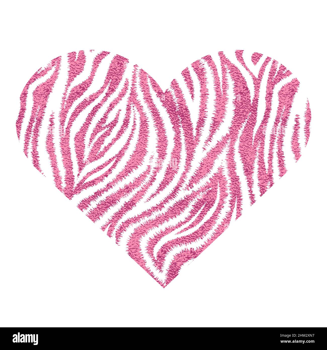 Pink Zebra Print Heart