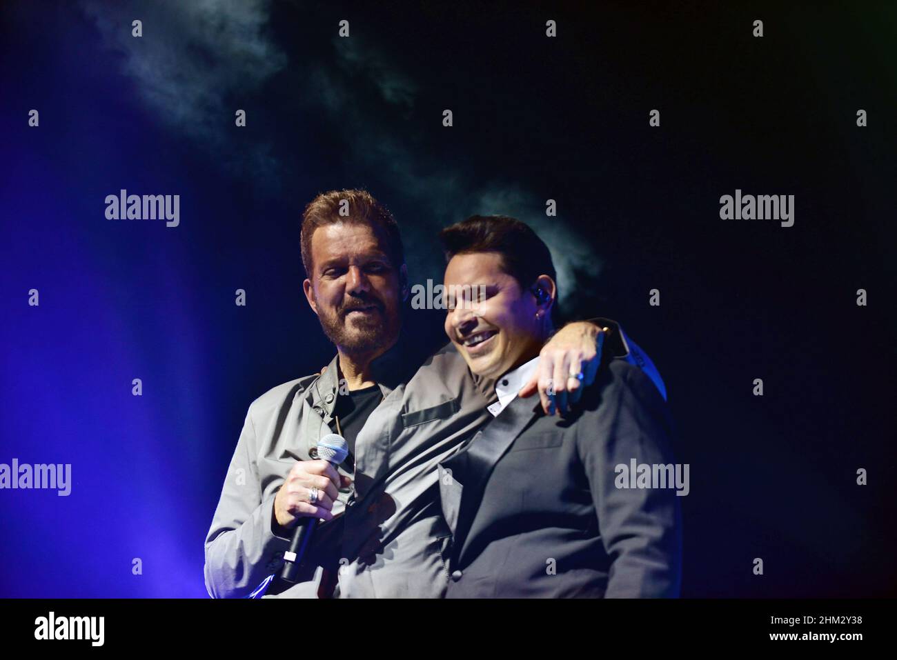 Miami, FL, USA. 05th Feb, 2022. Willy Chirino and Leoni Torres perform ...