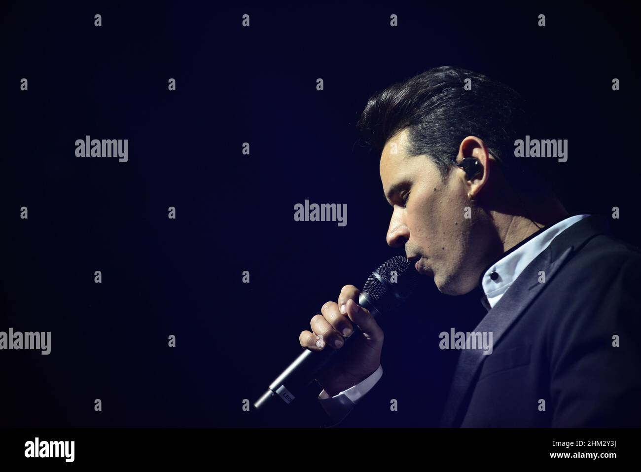 Miami, FL, USA. 05th Feb, 2022. Leoni Torres performs live on stage at ...