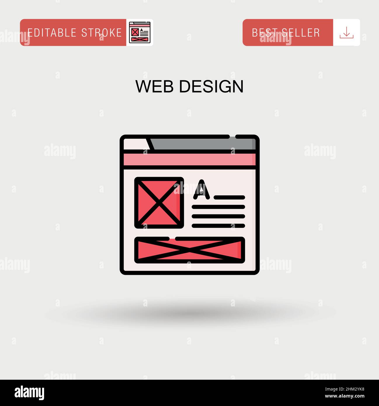 Website design homepage layout Stock Vector Images - Alamy