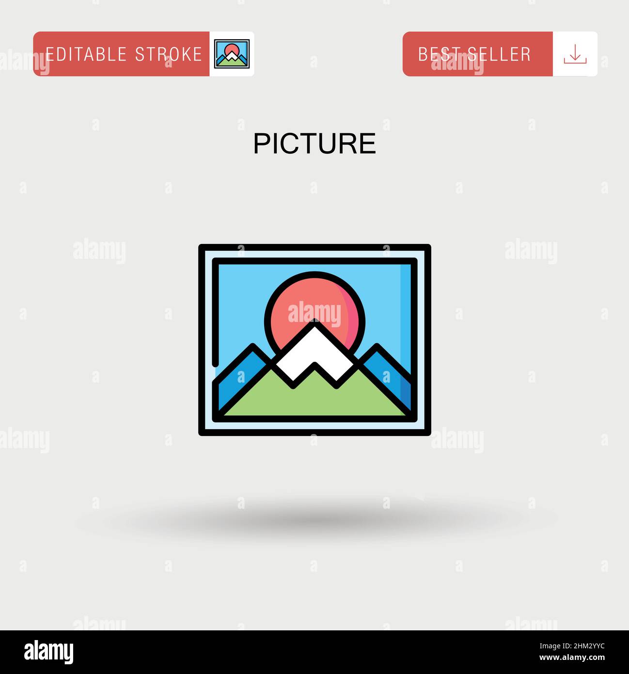 Picture Simple vector icon Stock Vector Image & Art - Alamy