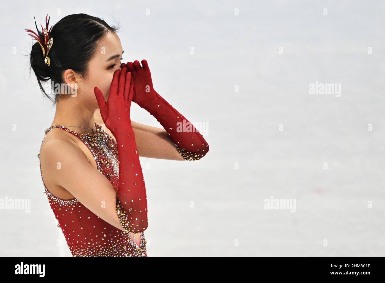 Peking, China. 07th Feb, 2022. Olympics, figure skating, team ...