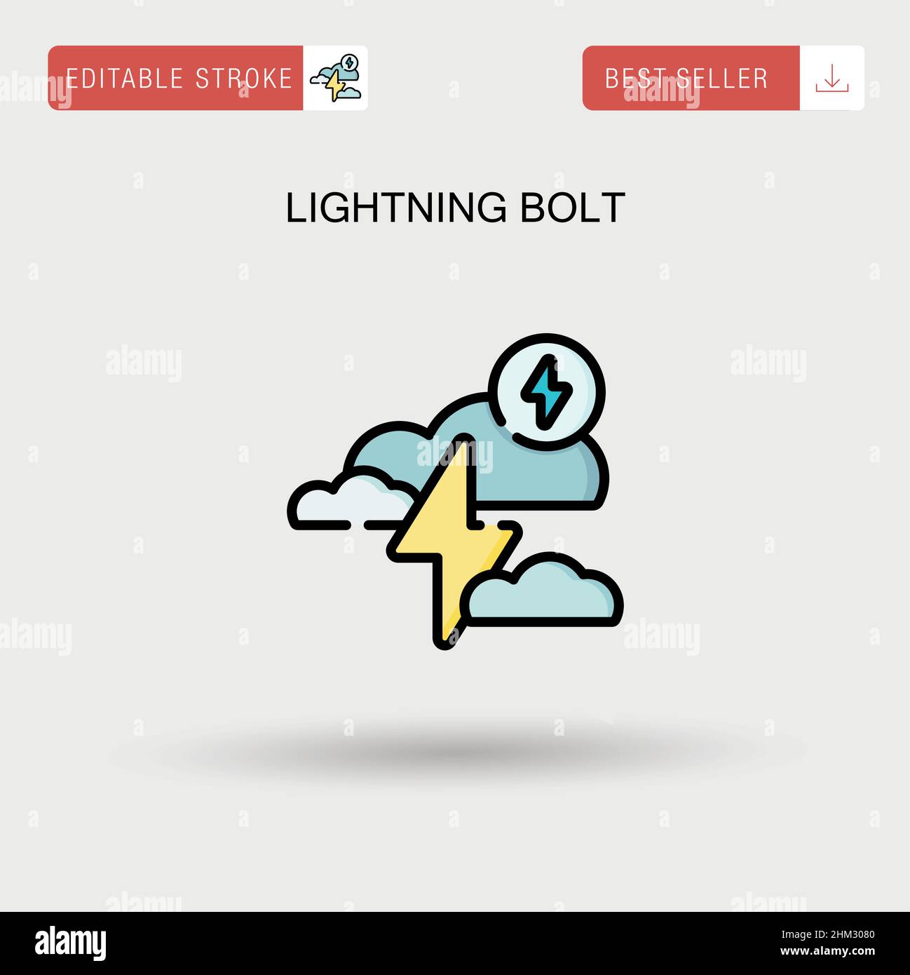 Lightning bolt Simple vector icon Stock Vector Image & Art - Alamy
