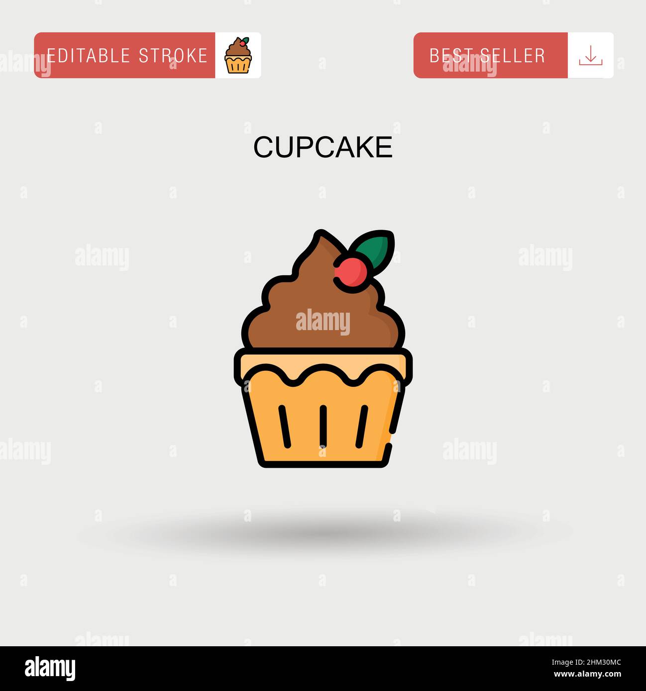Cupcakes with white frosting Stock Vector Images - Alamy