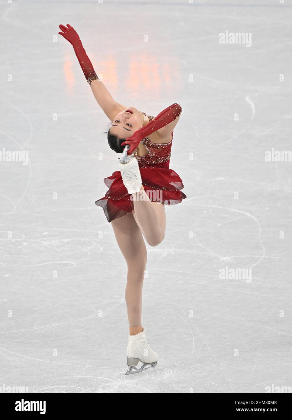 Peking, China. 07th Feb, 2022. Olympics, figure skating, team ...