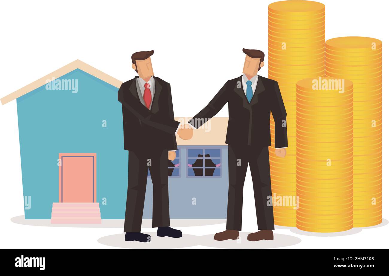 Business loan from a property owner. Finance loan concept. Vector ...