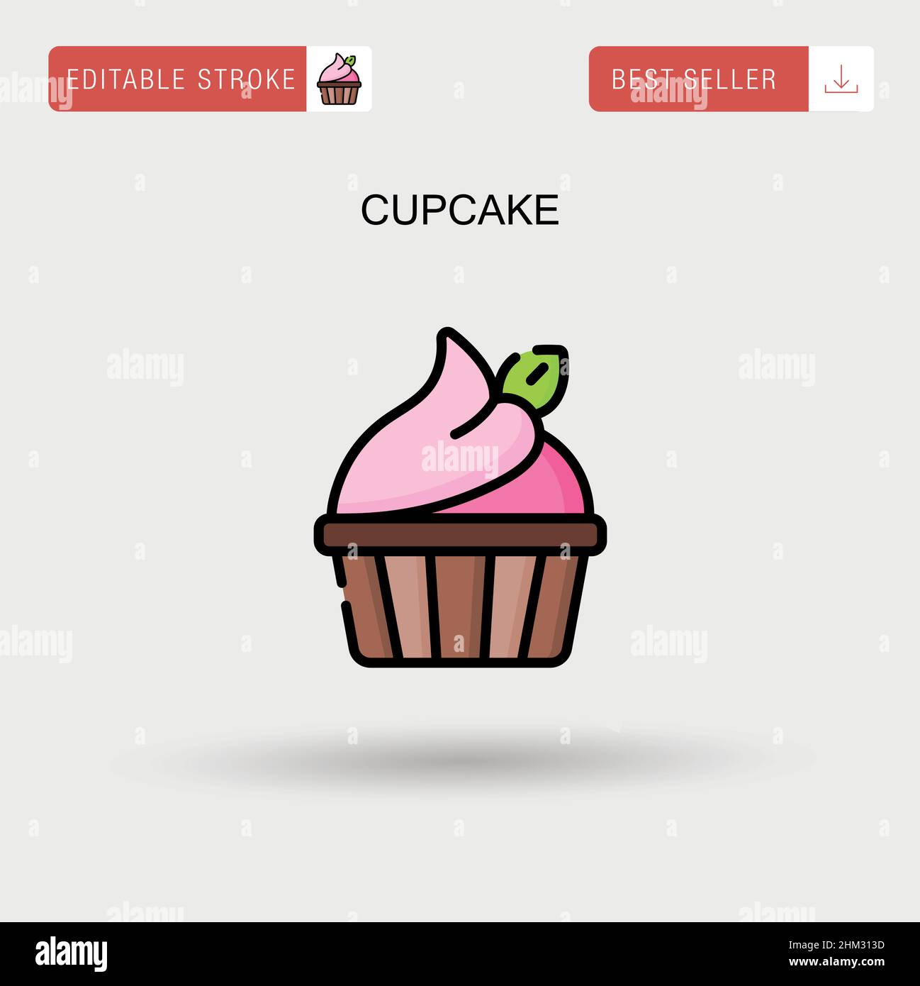 Cupcakes with blue icing Stock Vector Images - Alamy