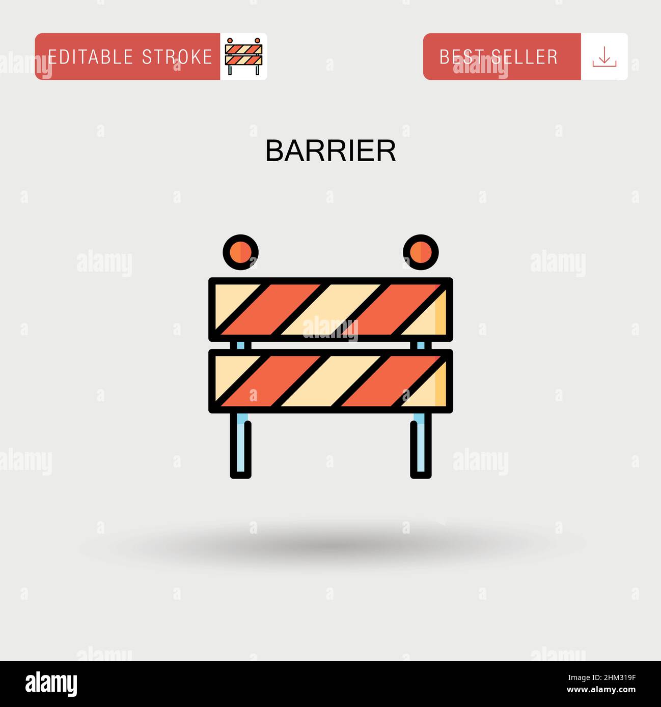 Barrier Simple vector icon Stock Vector Image & Art - Alamy