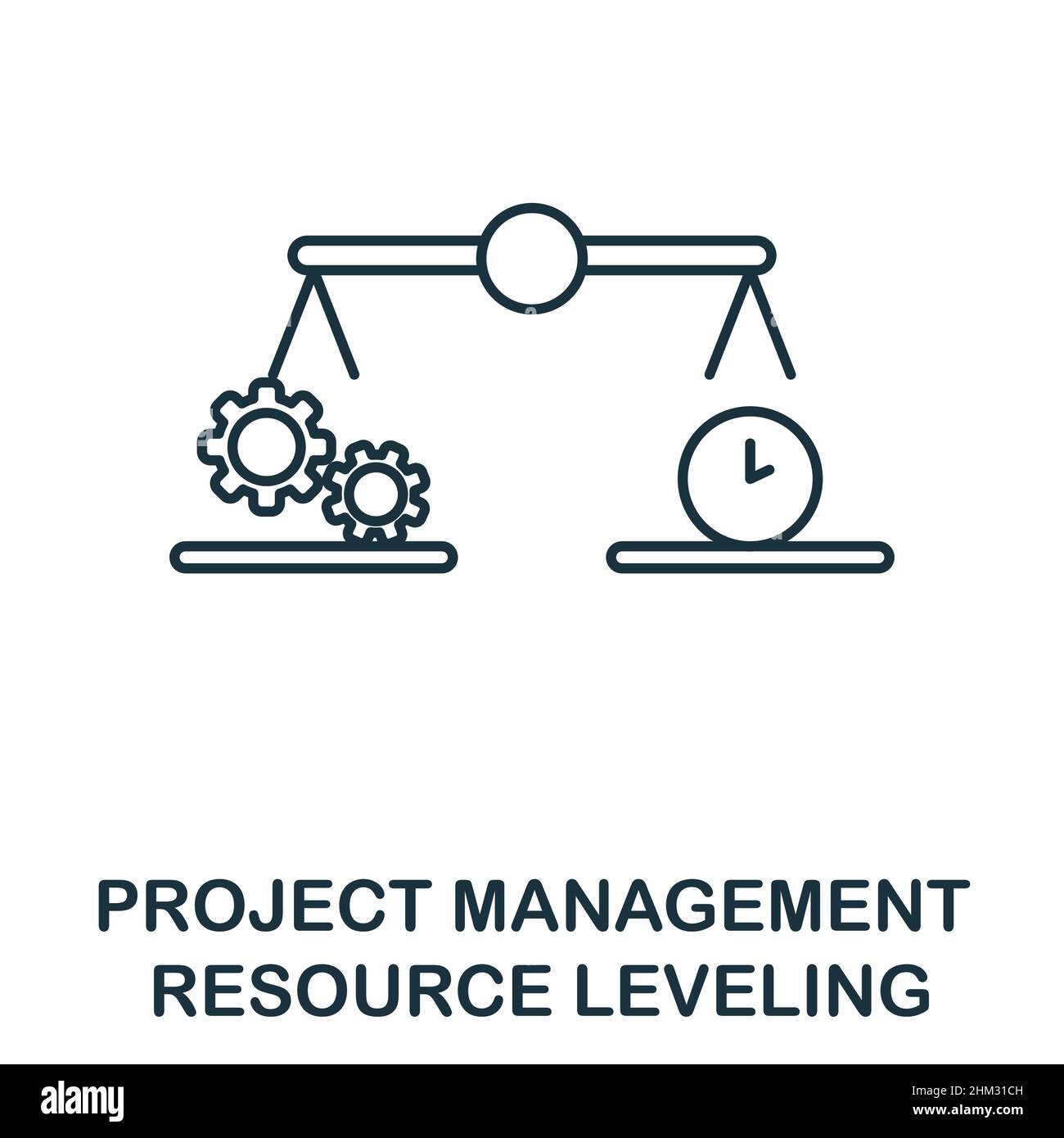 Resource Leveling icon. Line element from project management collection ...