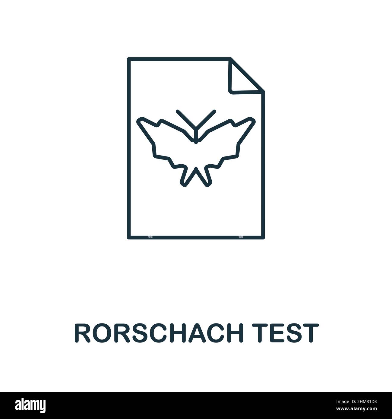 Rorschach Test icon. Line element from psychotherapy collection. Linear ...
