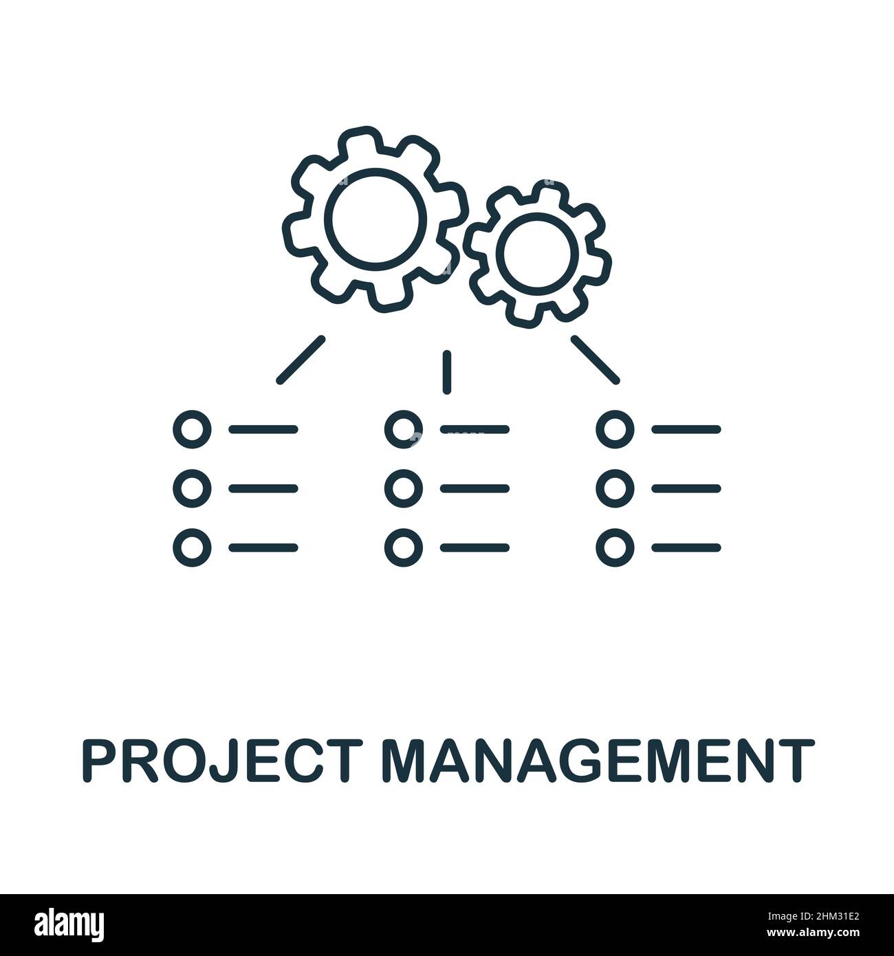 Project Management icon. Line element from project management ...