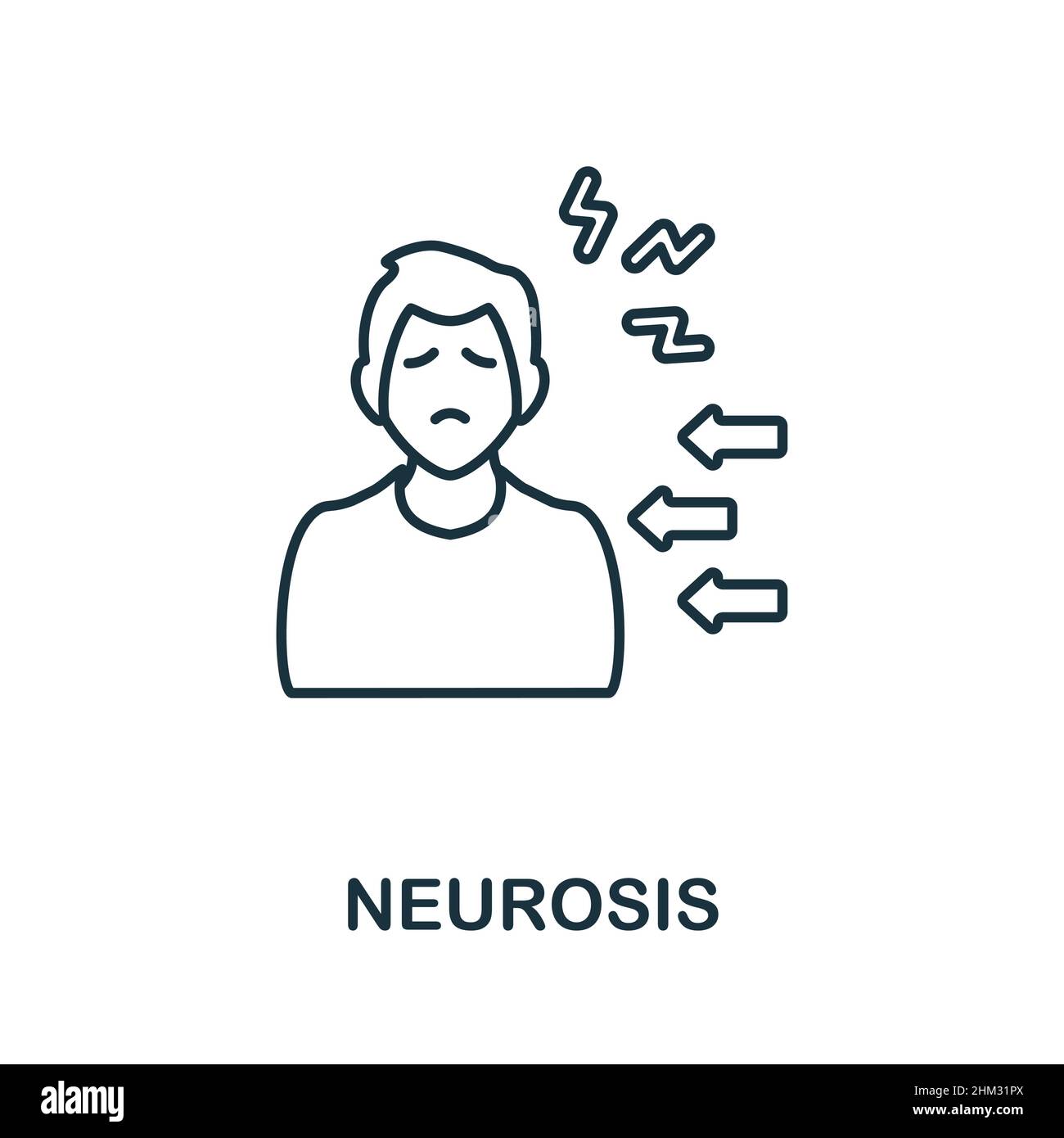 Neurosis icon. Line element from psychotherapy collection. Linear ...