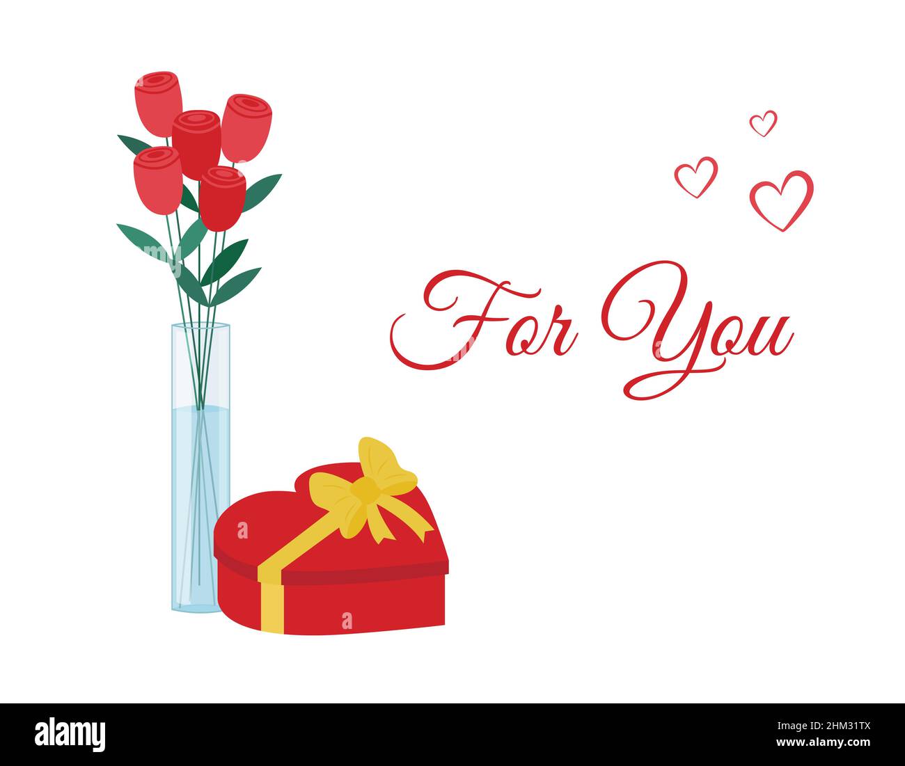 Rose Glass Vase Stock Vector Images Alamy