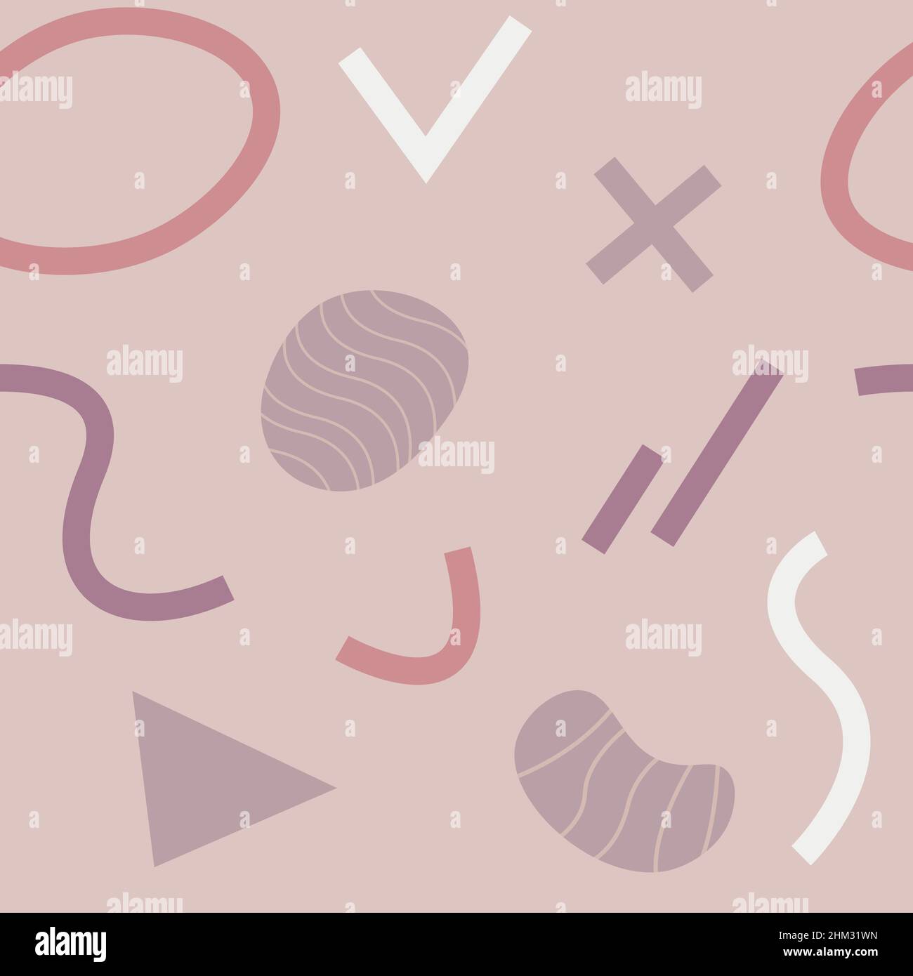 Abstract pattern. Trendy seamless background with abstract shapes and ...