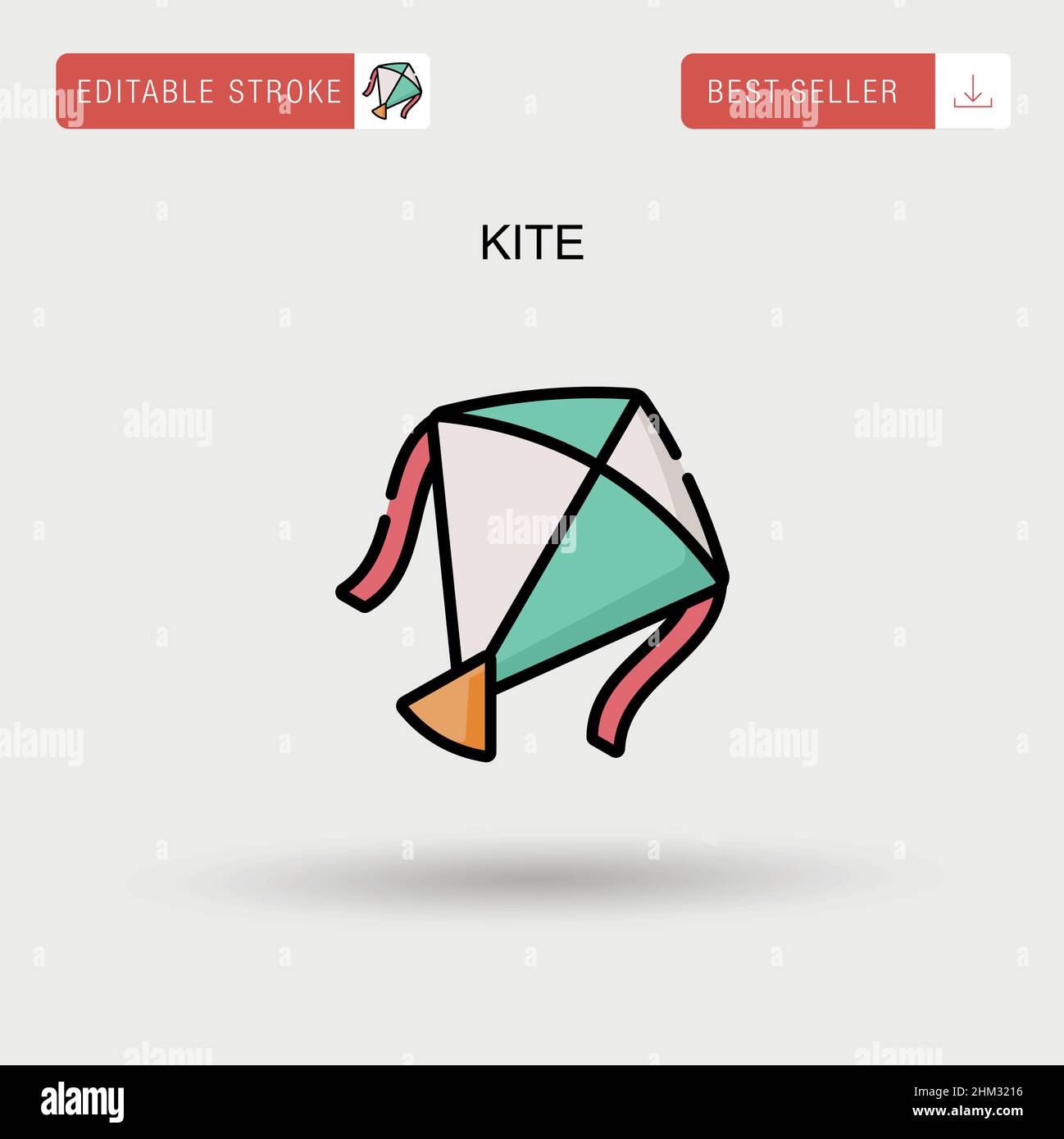 Kite Simple vector icon Stock Vector Image & Art - Alamy