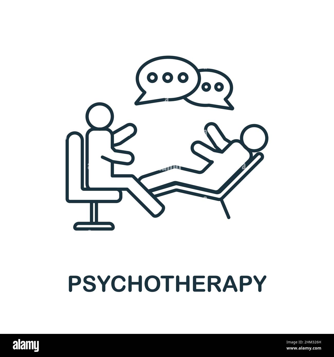 Psychotherapy icon. Line element from psychotherapy collection. Linear ...