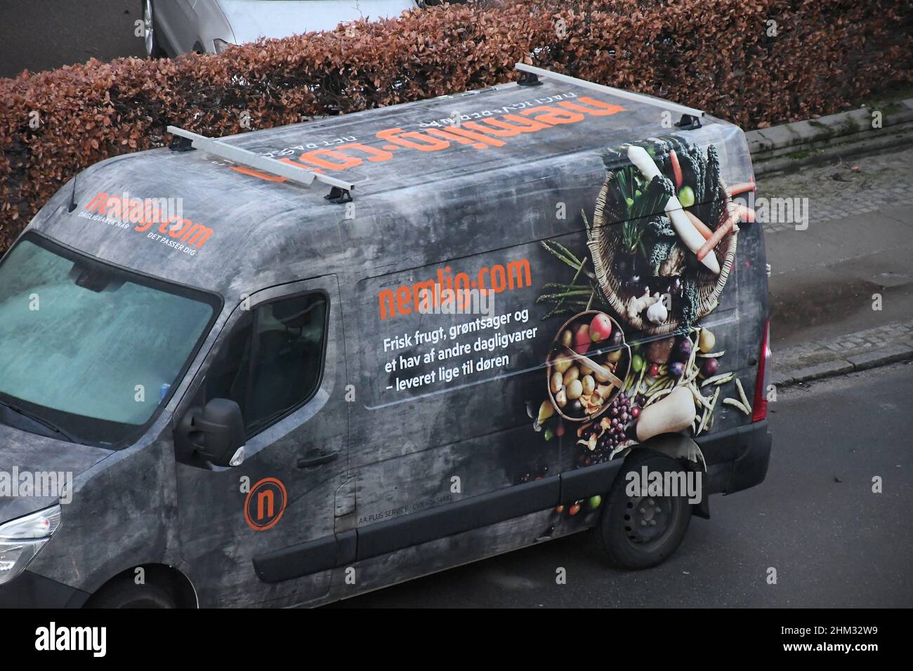 Copenhagen/Denmark./07 February 2022/. Nemlig.com food and fruit ...